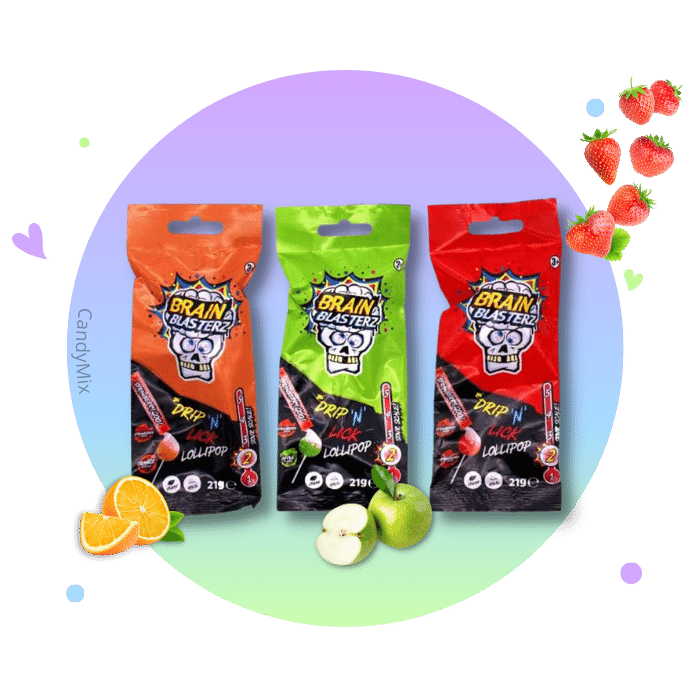 Brain Blasterz Drip'n'Lick Lollipop (À l'unité) – CandyMix