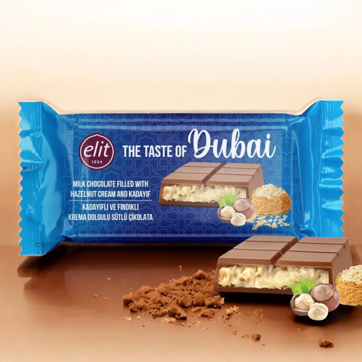Tablette Chocolat Fourré Noisette Dubaï – CandyMix