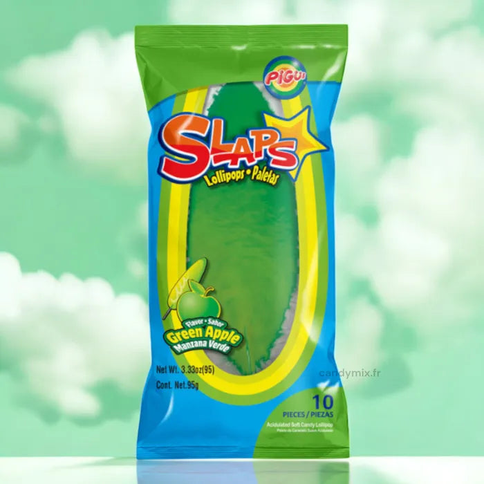 Slaps Lollipops Pomme - (Sachet de 10) 🌿 – CandyMix