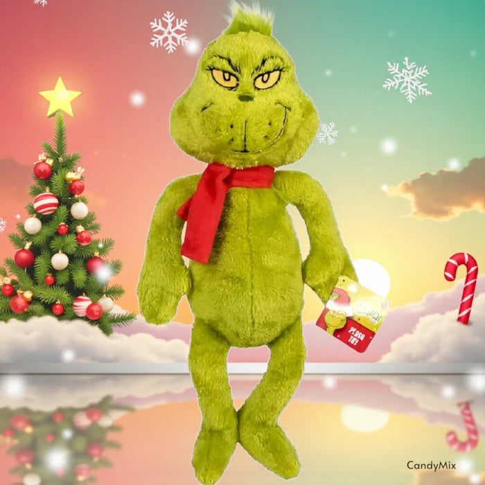 Peluche Grinch avec Echarpe 40cm – CandyMix